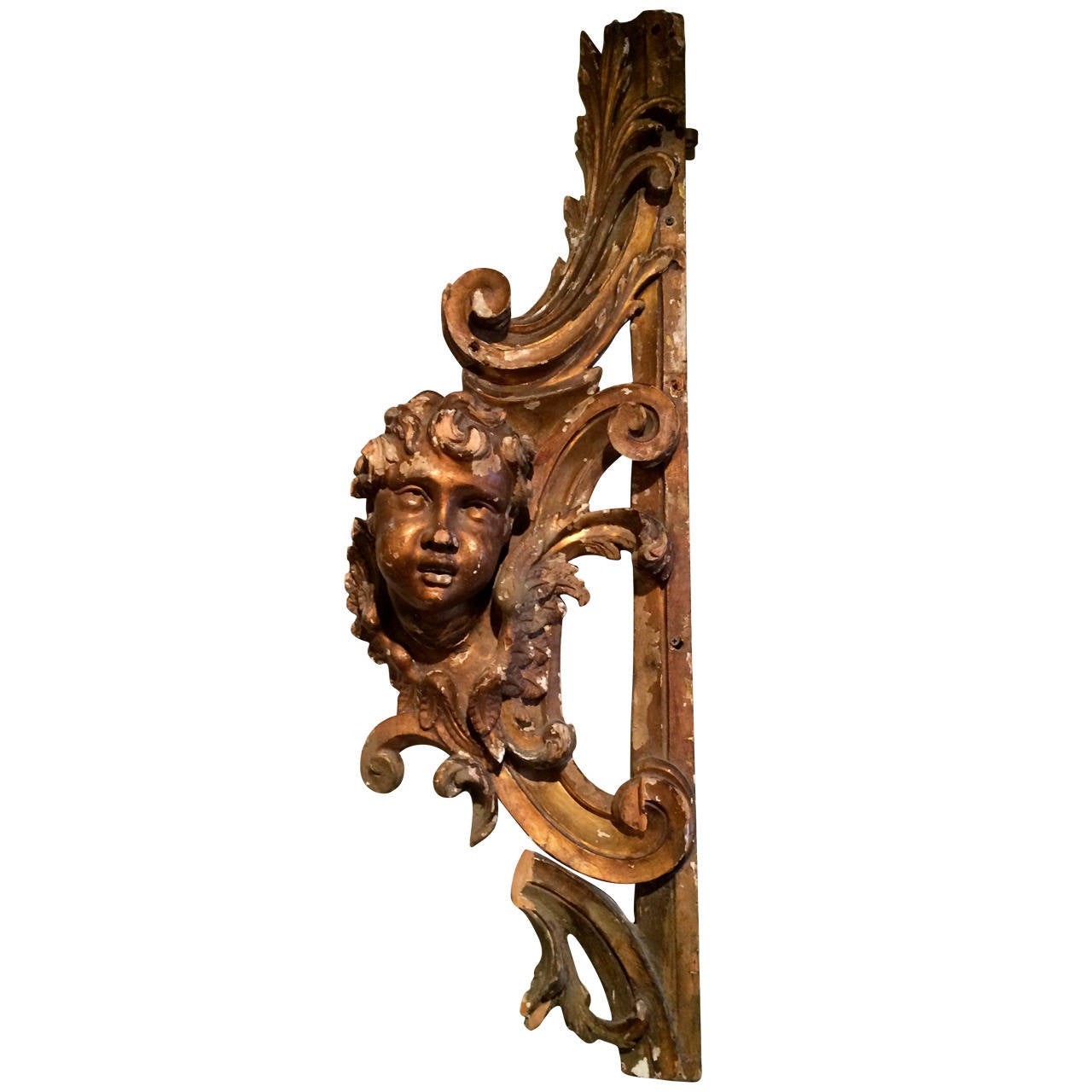Italian Rococo Giltwood Carving Sculpture at 1stDibs
