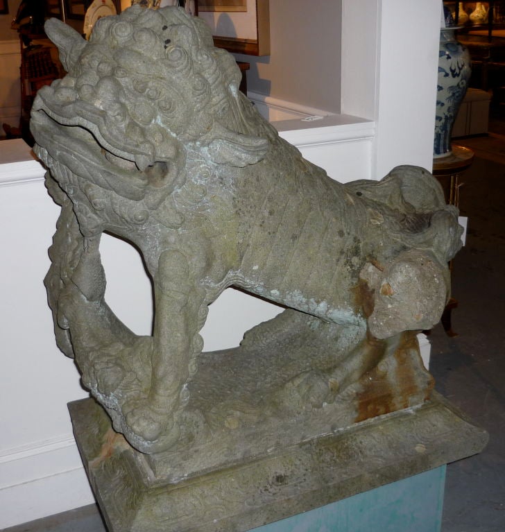 Pair of Large-Scale Chinese Fu Lions For Sale at 1stDibs