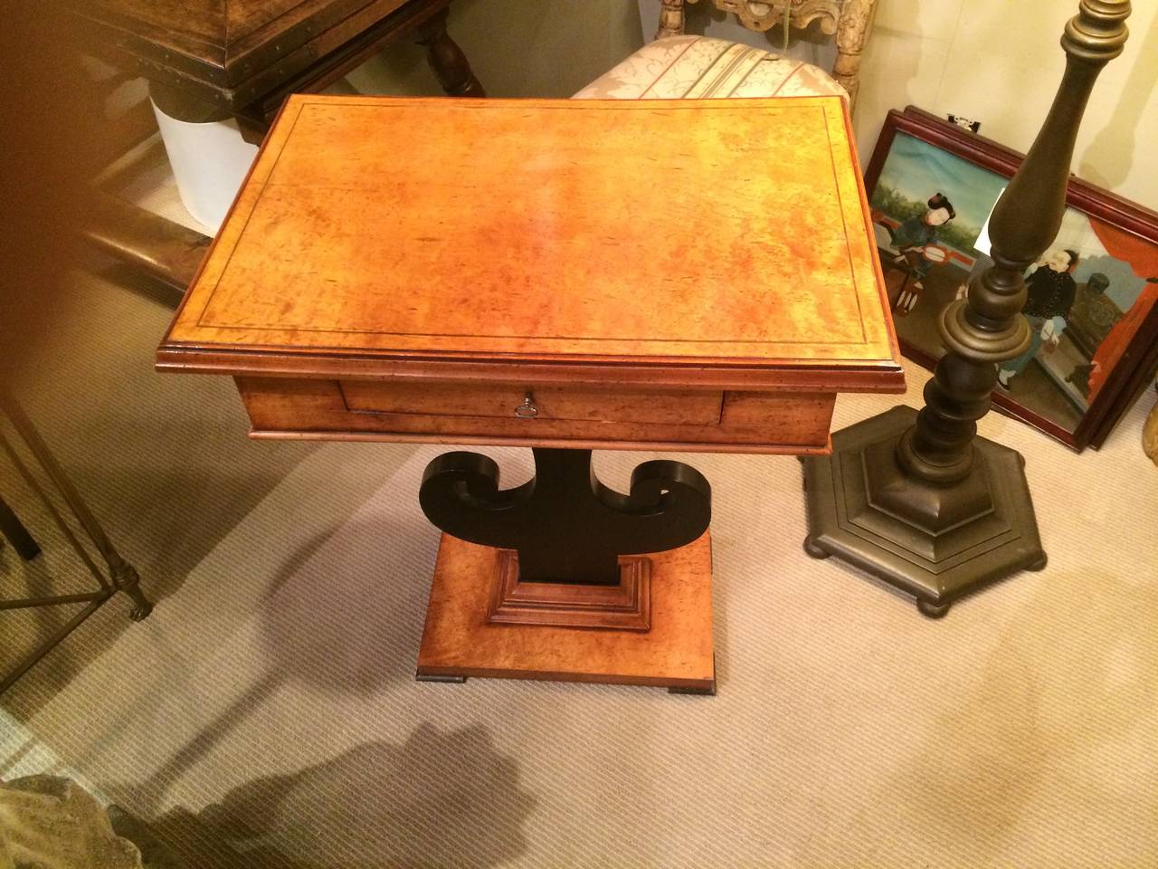 Lyre Base Console Table at 1stDibs