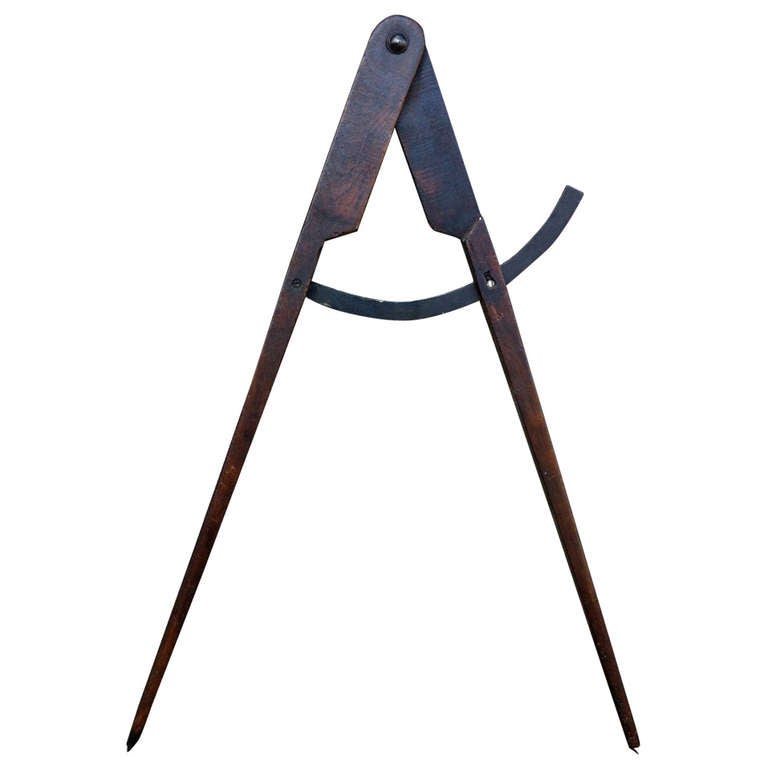 American Folk Art Wood and Iron Compass trade Sign, Large-Scale at ...