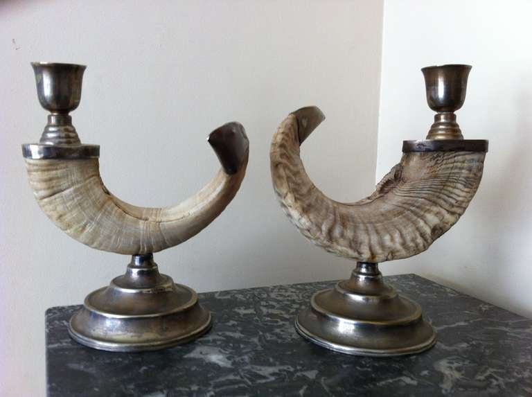 Rams Horn Candlesticks at 1stdibs