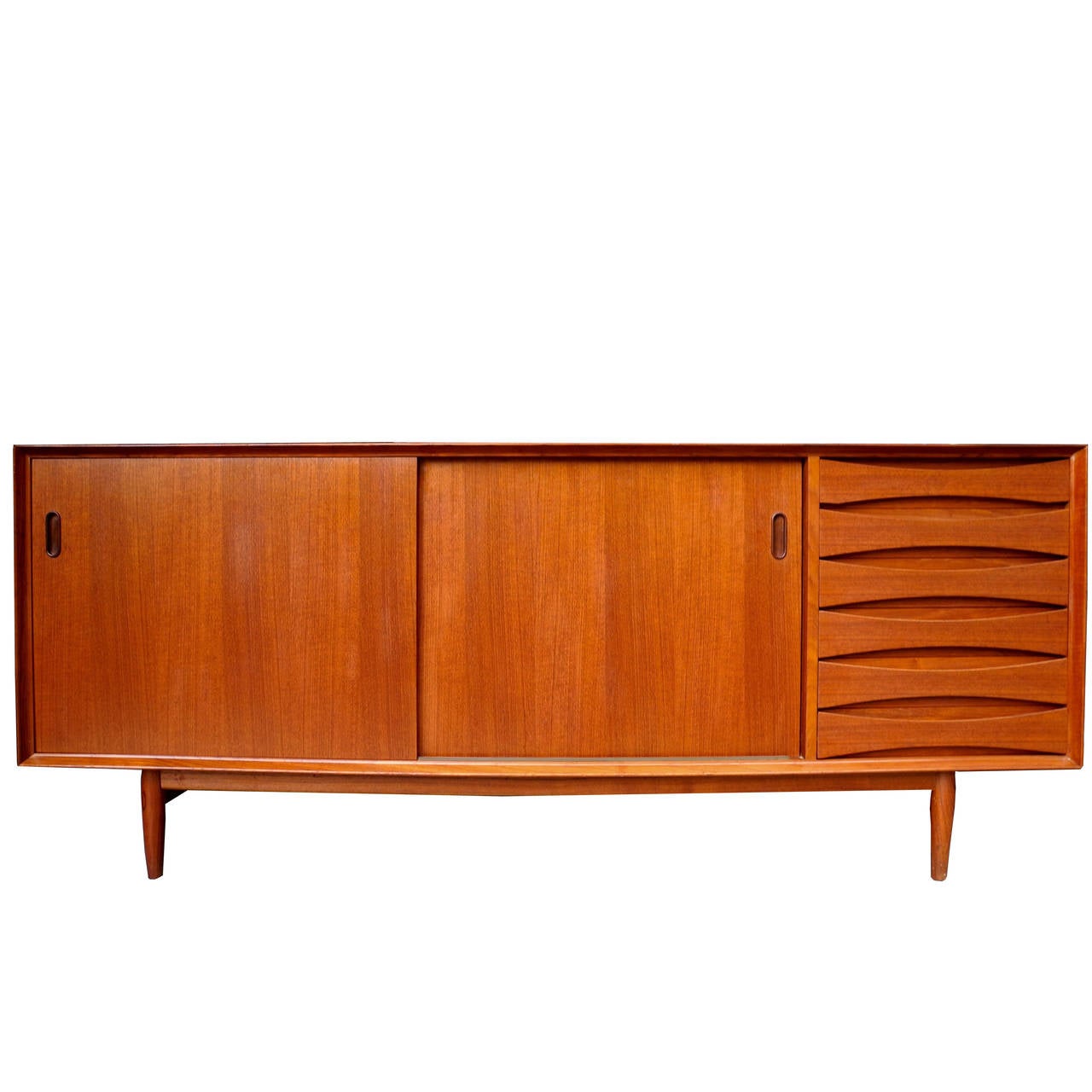 Danish Modern Teak Sideboard/Storage Credenza by Arne Vodder at 1stDibs