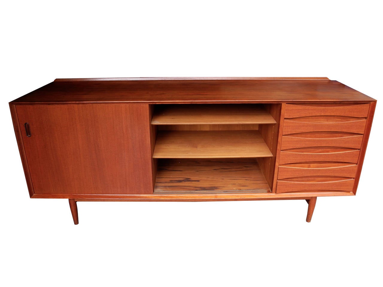 Danish Modern Teak Sideboard/Storage Credenza by Arne Vodder at 1stDibs