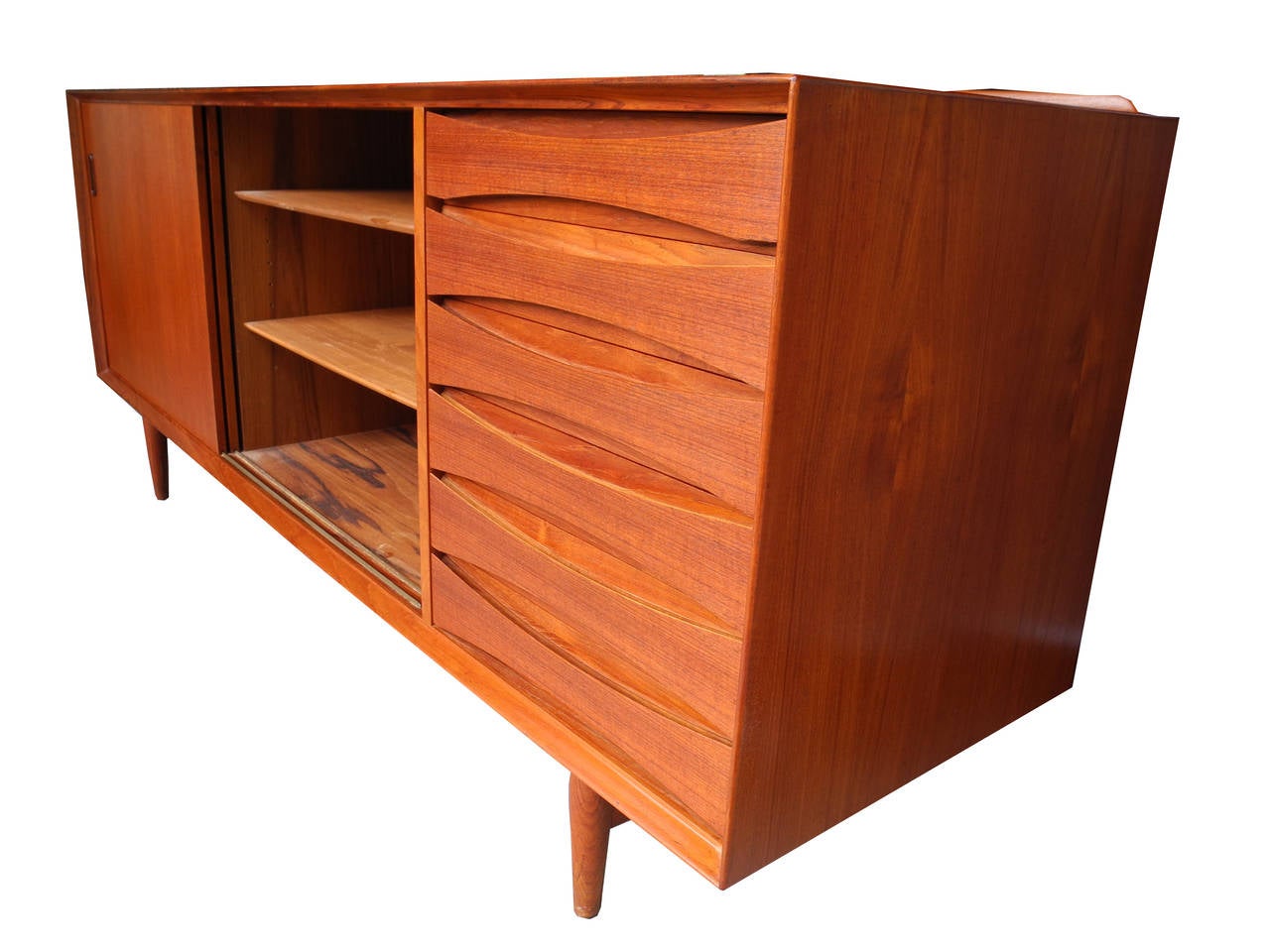 Danish Modern Teak Sideboard/Storage Credenza by Arne Vodder at 1stDibs