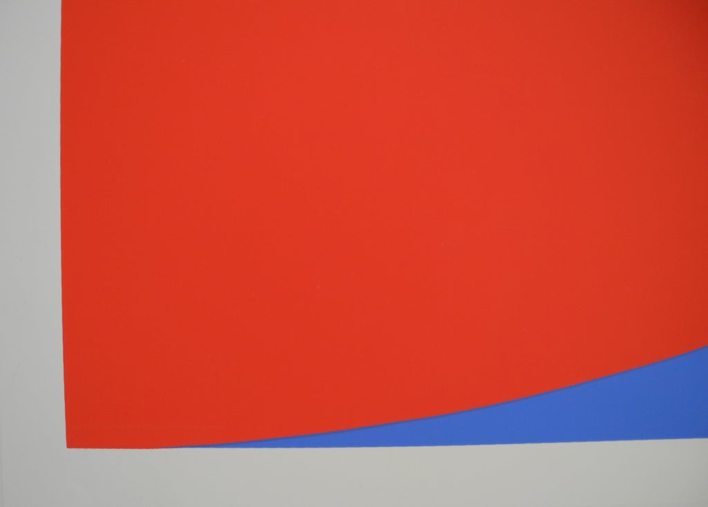 Ellsworth Kelly Screenprint, Red/Blue 1964 at 1stDibs