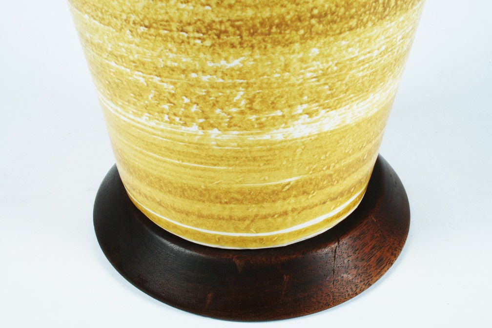 Tall Ochre Painted Ceramic Table Lamp by Vontury at 1stDibs | ochre ...