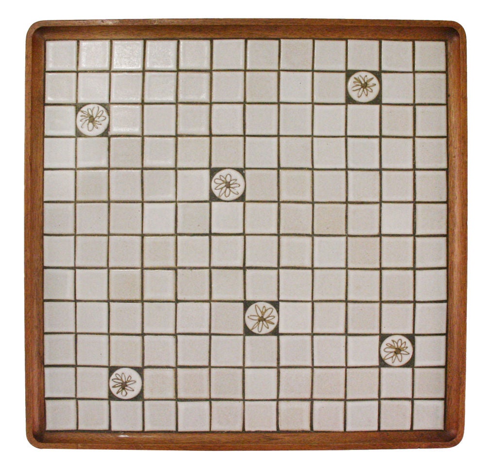 Square Tile Top Occasional Table by Gordon Martz For Sale at 1stDibs
