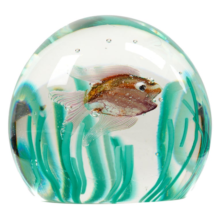 Murano Glass Fish Paperweight after Barbini For Sale at 1stDibs