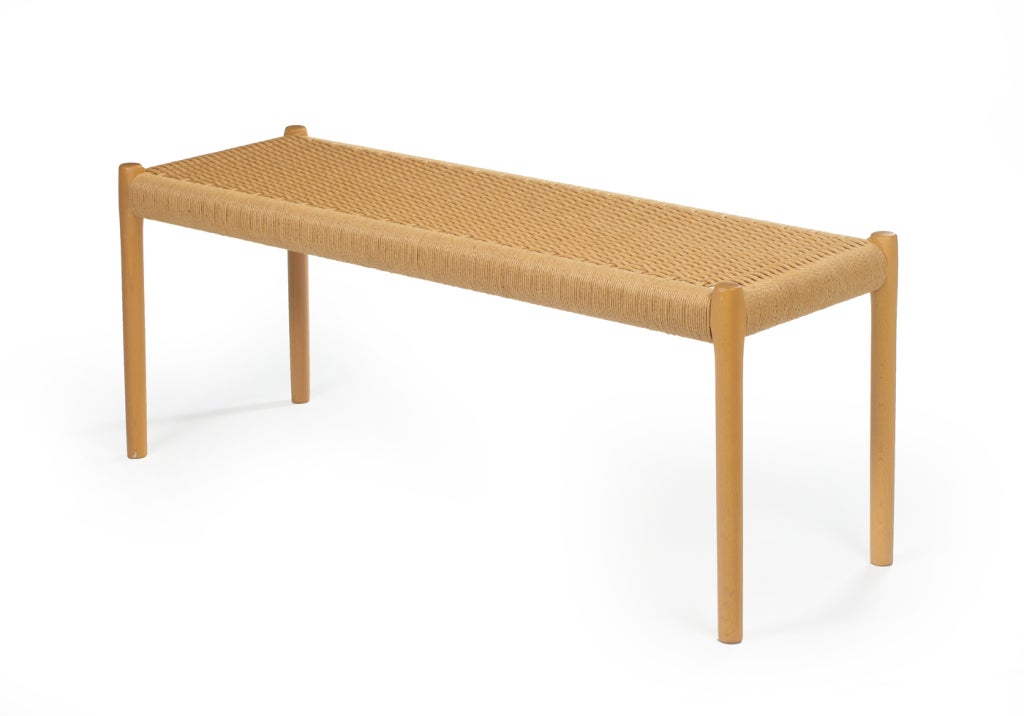 Woven Seat and Beech Frame Bench by Niels O. Møller at 1stDibs | moller ...
