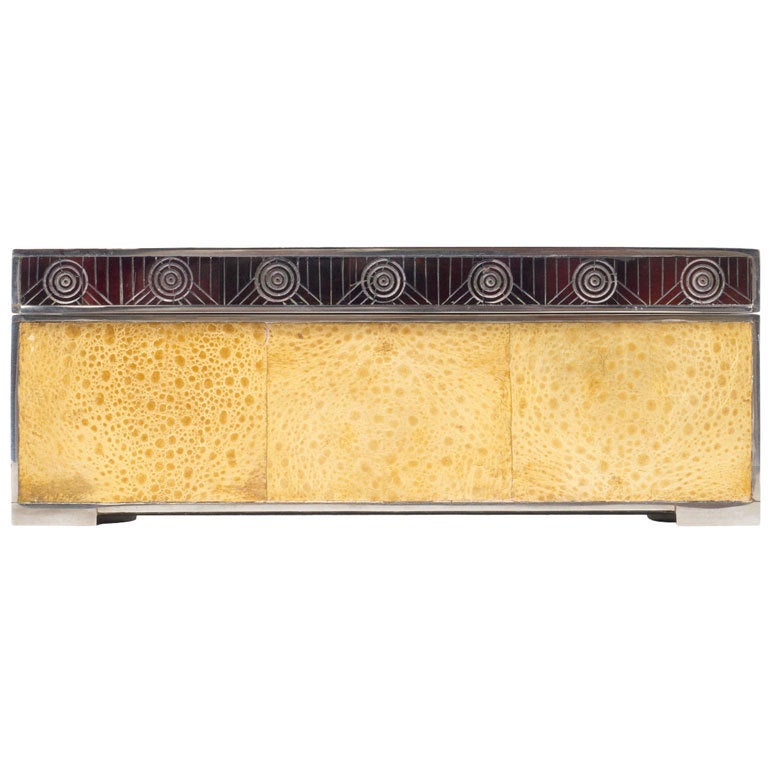 Snake Skin Wrapped Jewelry Box by Lorin Marsh at 1stDibs