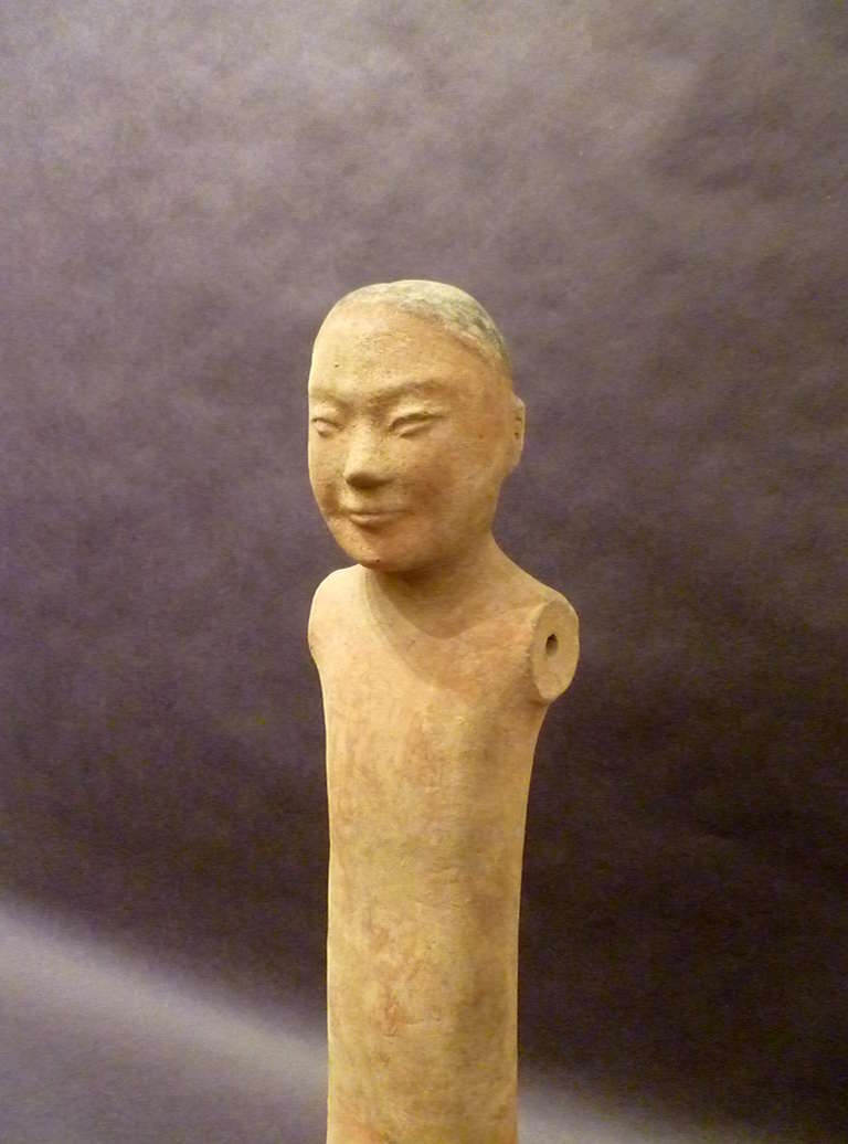 Fine Chinese Han Dynasty Pottery Figure of a Standing Man For Sale at ...
