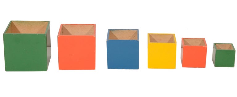 Mid-Century Nesting Toy Stacking Boxes at 1stdibs
