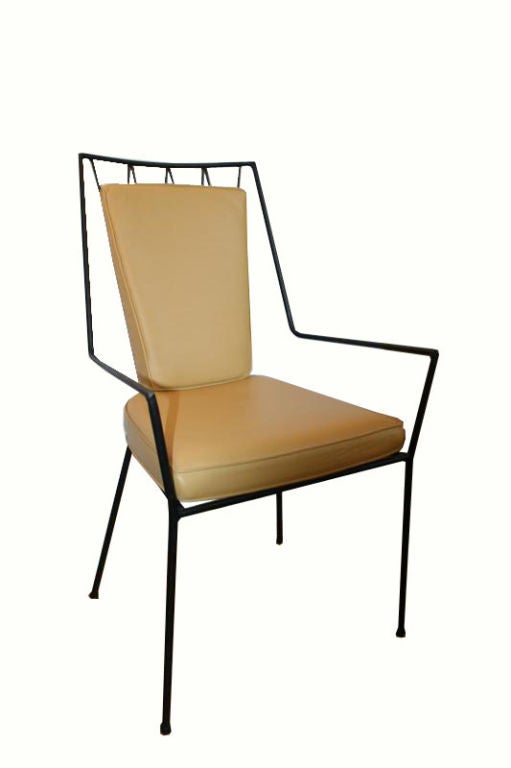 Paul McCobb For Arbuck Solid Iron Rod Dining Set at 1stDibs