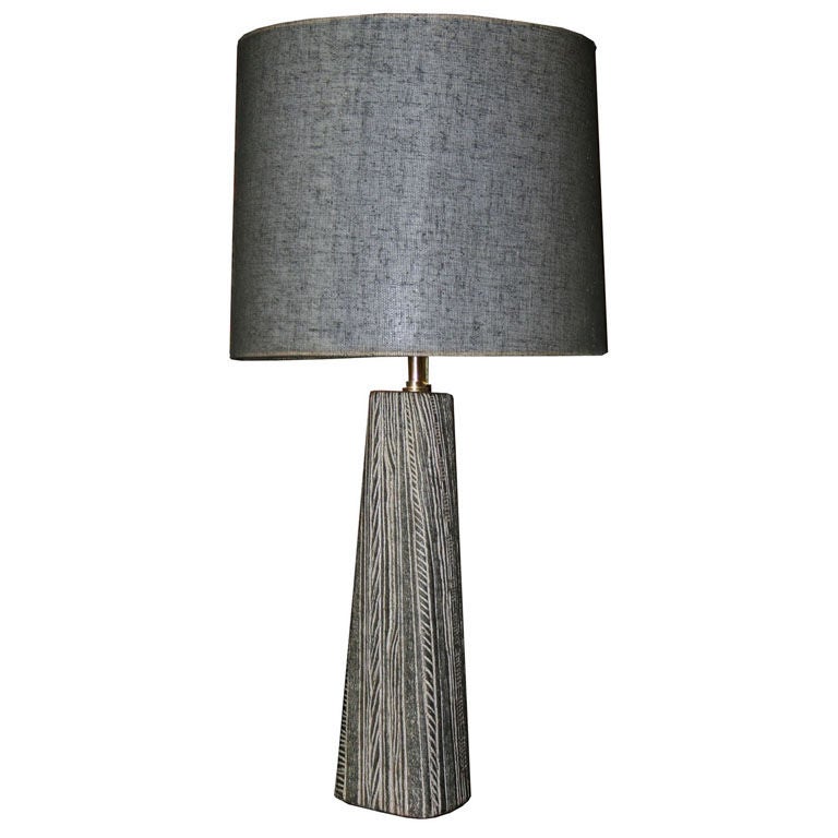 Nancy Wickham Ceramic Lamp Ca. 1950's at 1stDibs