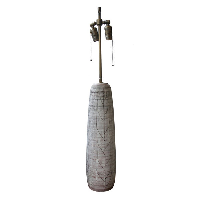 Nancy Wickham Ceramic Lamp Ca. 1950's at 1stDibs