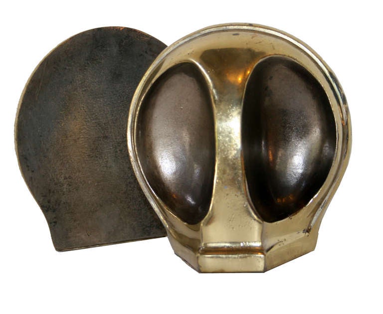 Ben Seibel For Jenfredware "Alien" Brass Bookends at 1stDibs