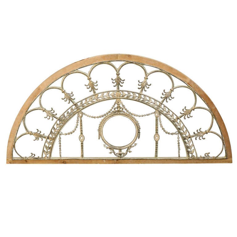 19th C. Georgian-Regency Style Leaded Glass Transom For Sale at 1stDibs