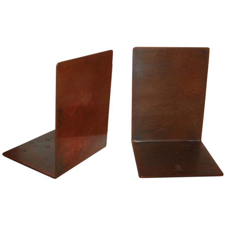 Roycroft Copper Minimalist Bookends at 1stDibs
