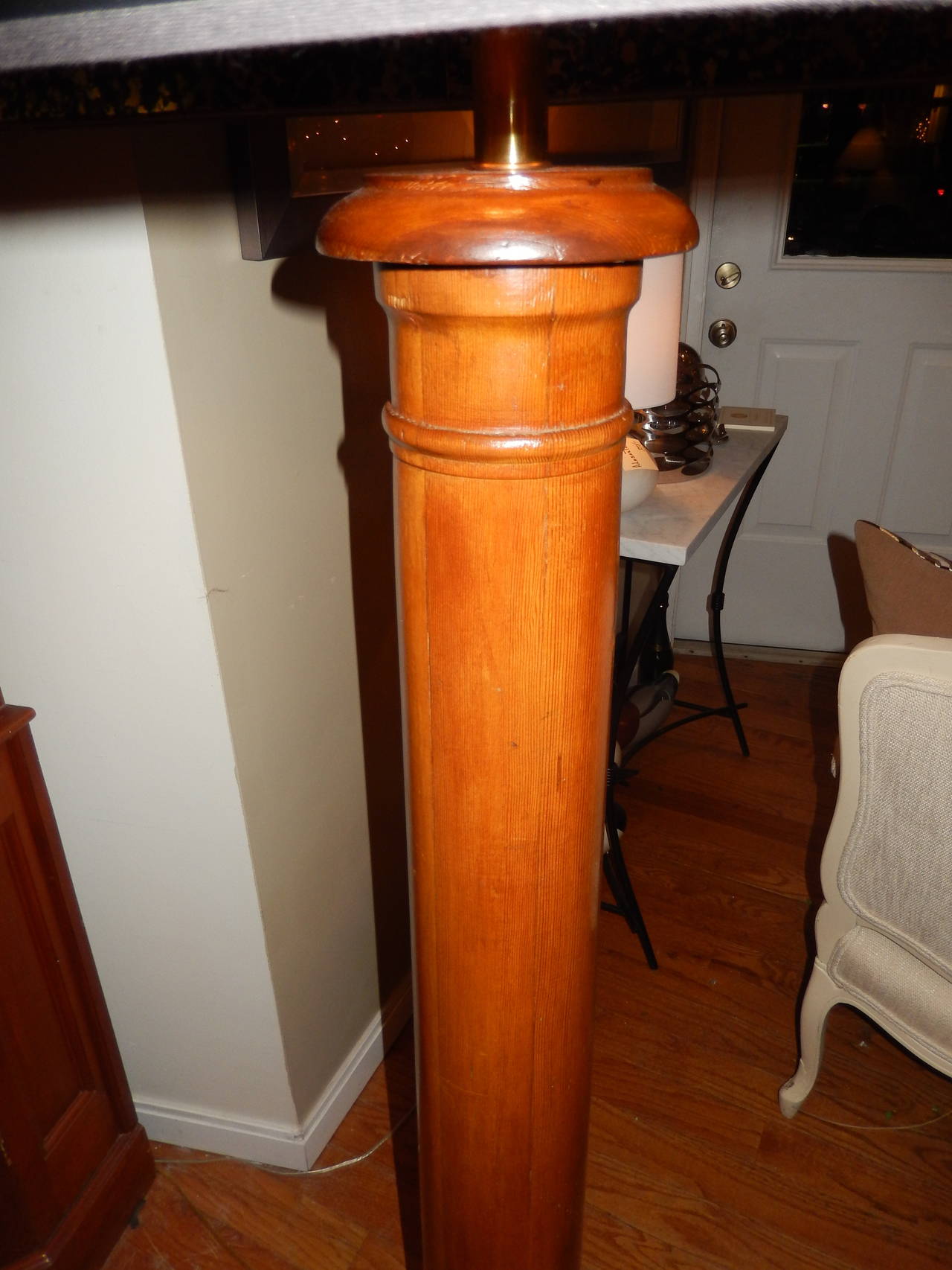 Pair of Tall Column Floor Lamps at 1stDibs