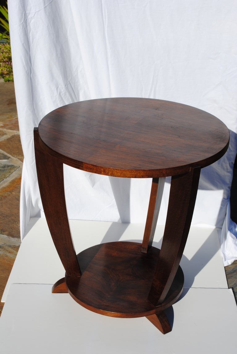 An American Art Deco Mahogany Wood Side Table 1930s at 1stDibs
