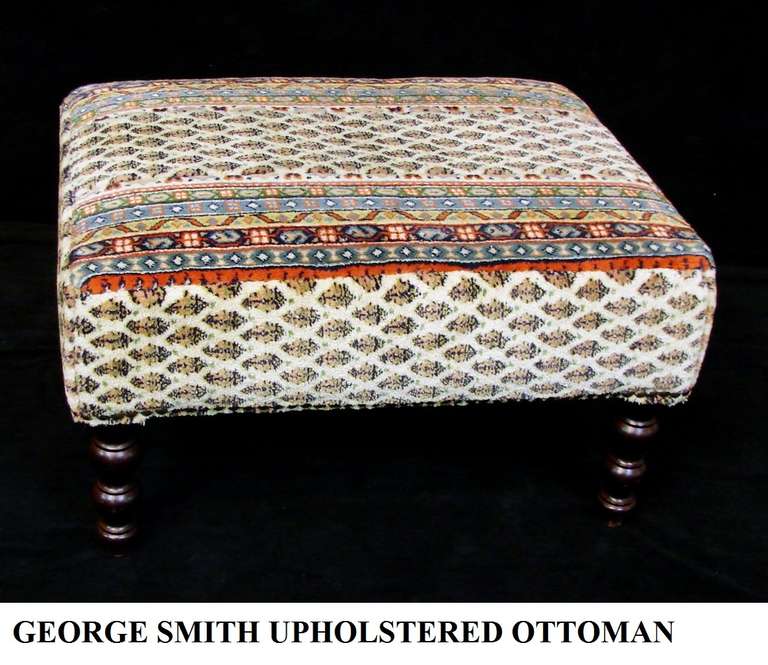 Vintage George Smith Tapestry-Upholstered Ottoman or Stool at 1stDibs ...
