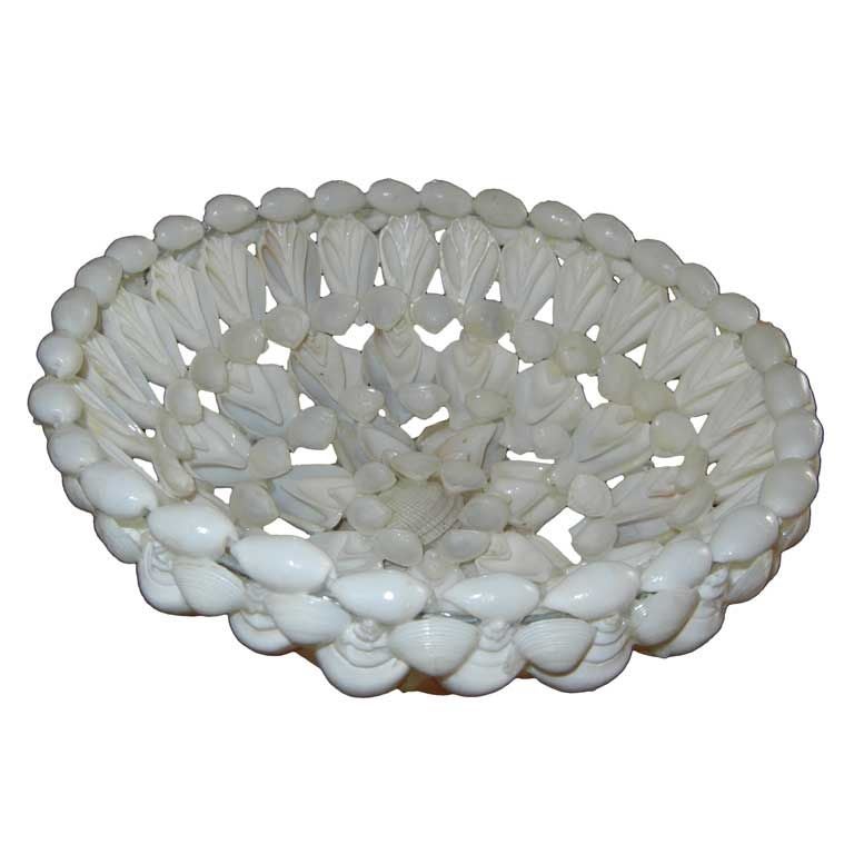Four Hand Crafted Sea Shell Baskets at 1stDibs