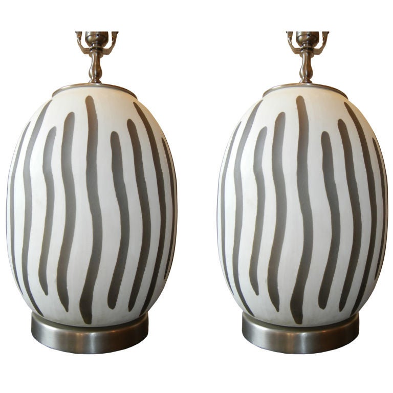 Zebra Lamps - 21 For Sale on 1stDibs | zebra lamps, zebra table lamp ...