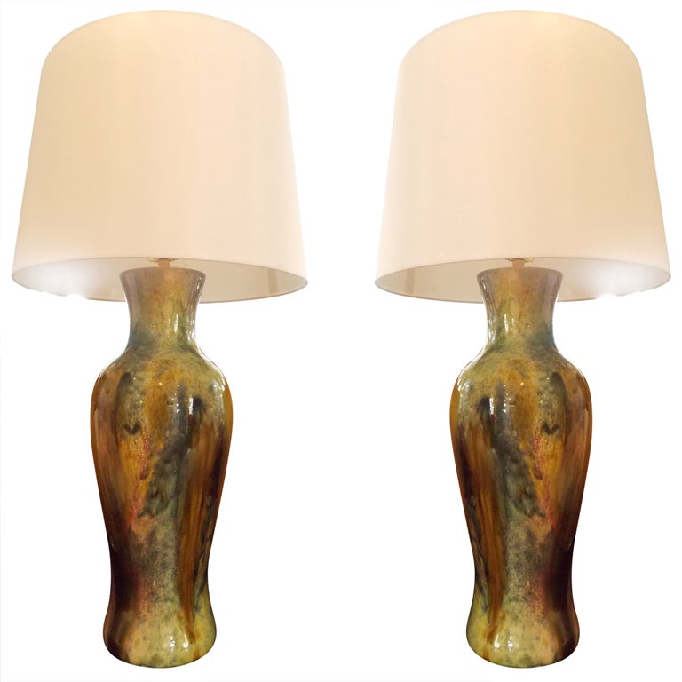 Pair of Hand Crafted Italian 50s Lamps at 1stDibs