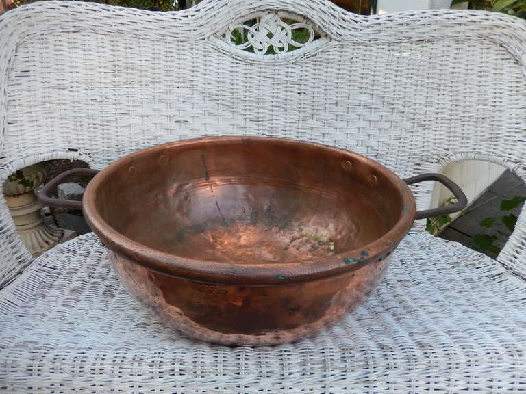 A Large American Antique Candy Copper Bowl at 1stDibs