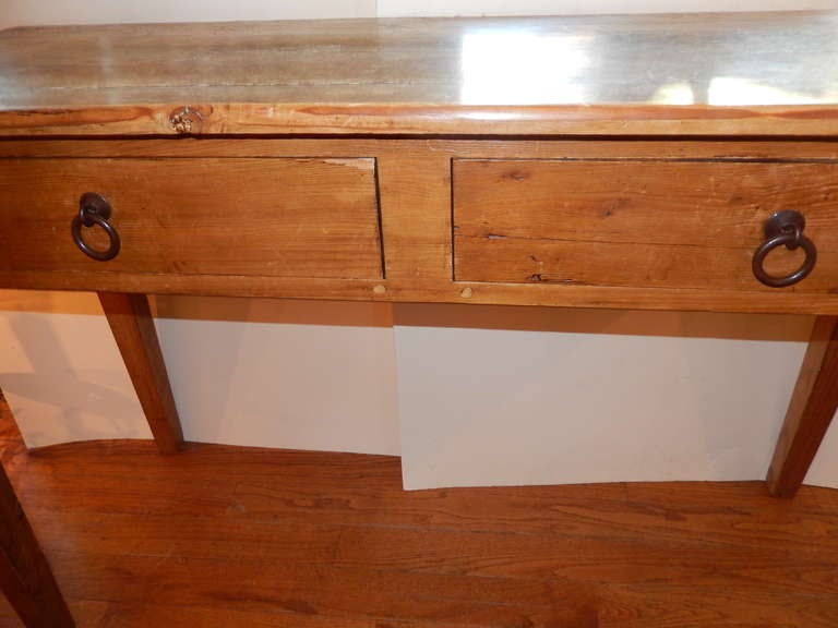 An American Antique Oak Console Table at 1stDibs
