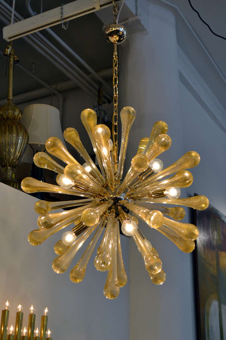 Elegant Golden Crystal Sputnik at 1stDibs
