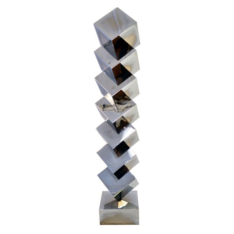Dynamic Geometric Sculpture by Peter Nicholson, of Chrome Cubes at ...