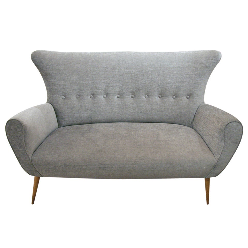 Fabulous Italian High-Back Settee at 1stDibs