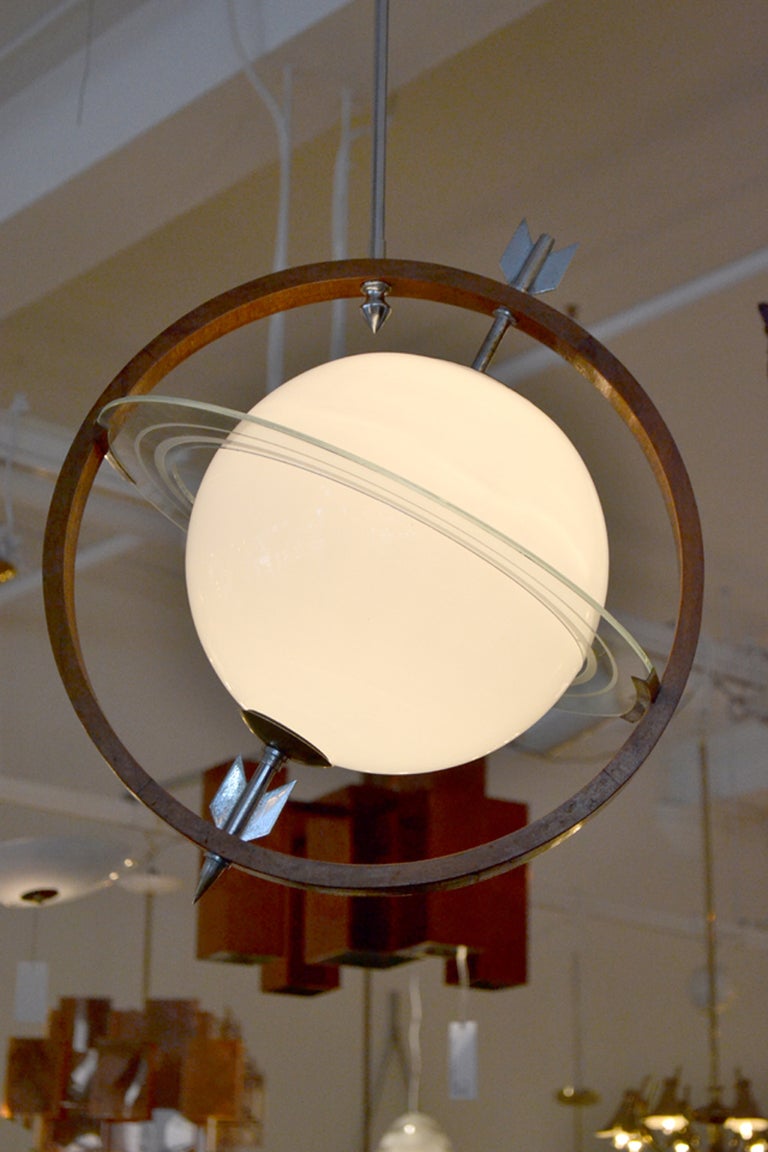 Superb Italian 1950's Saturn Pendant Lamp at 1stDibs