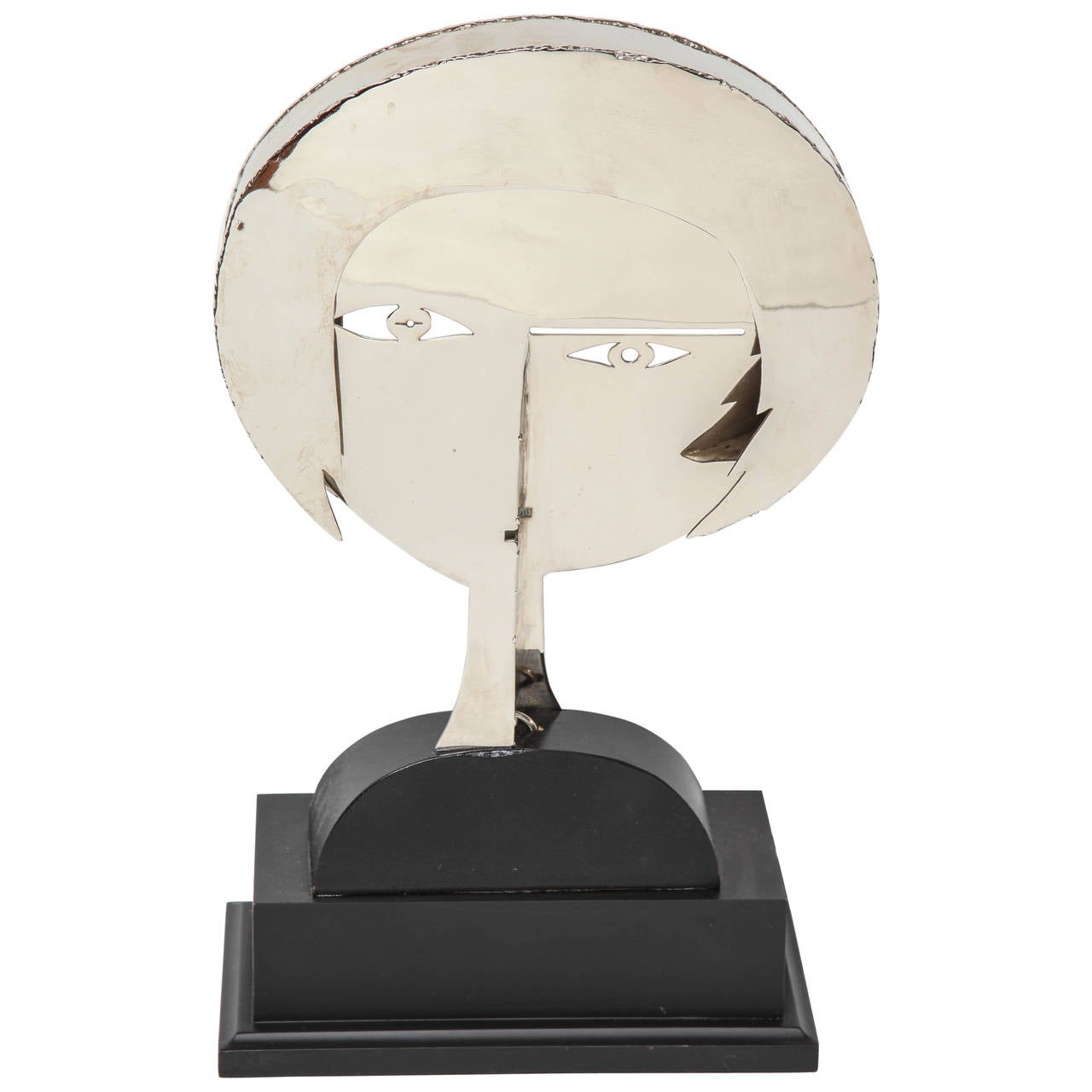 Metal Lady Sculpture and Table Lamp at 1stDibs