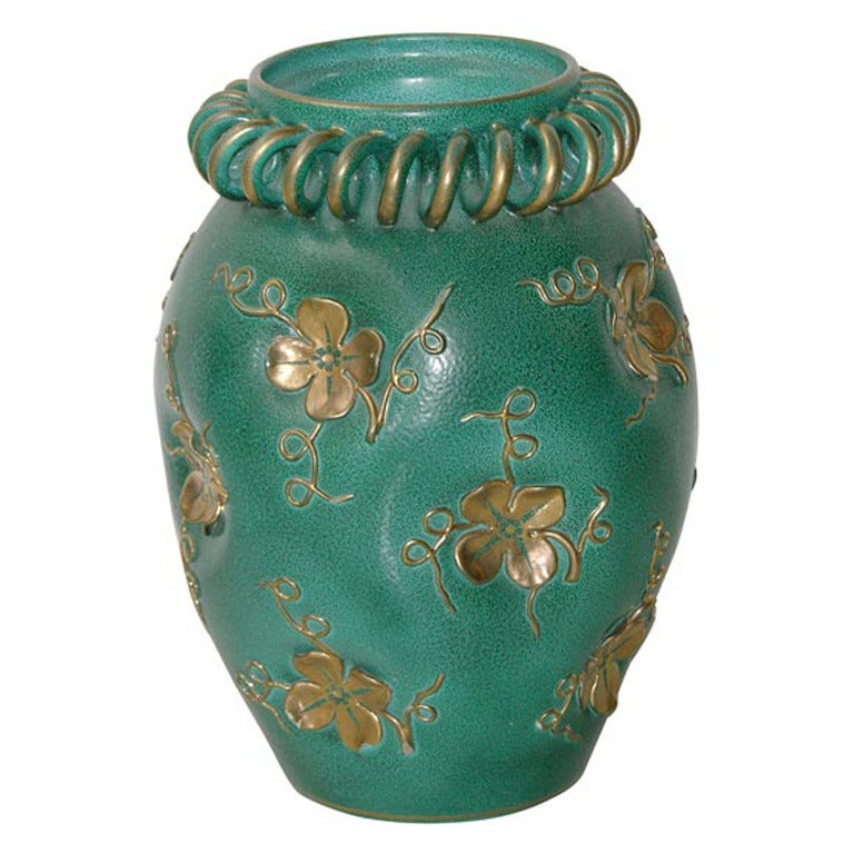 Grand Scale Italian Decorative Ceramic Vase by Deruto, circa 1930 For ...