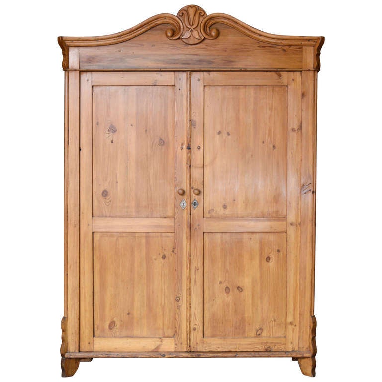 Wide and Shallow Antique, Baltic Armoire at 1stDibs | shallow armoire ...