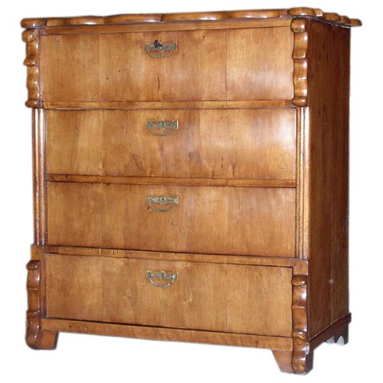 Tall Kittinger Chest of Drawers with Greek Key Detail at 1stDibs