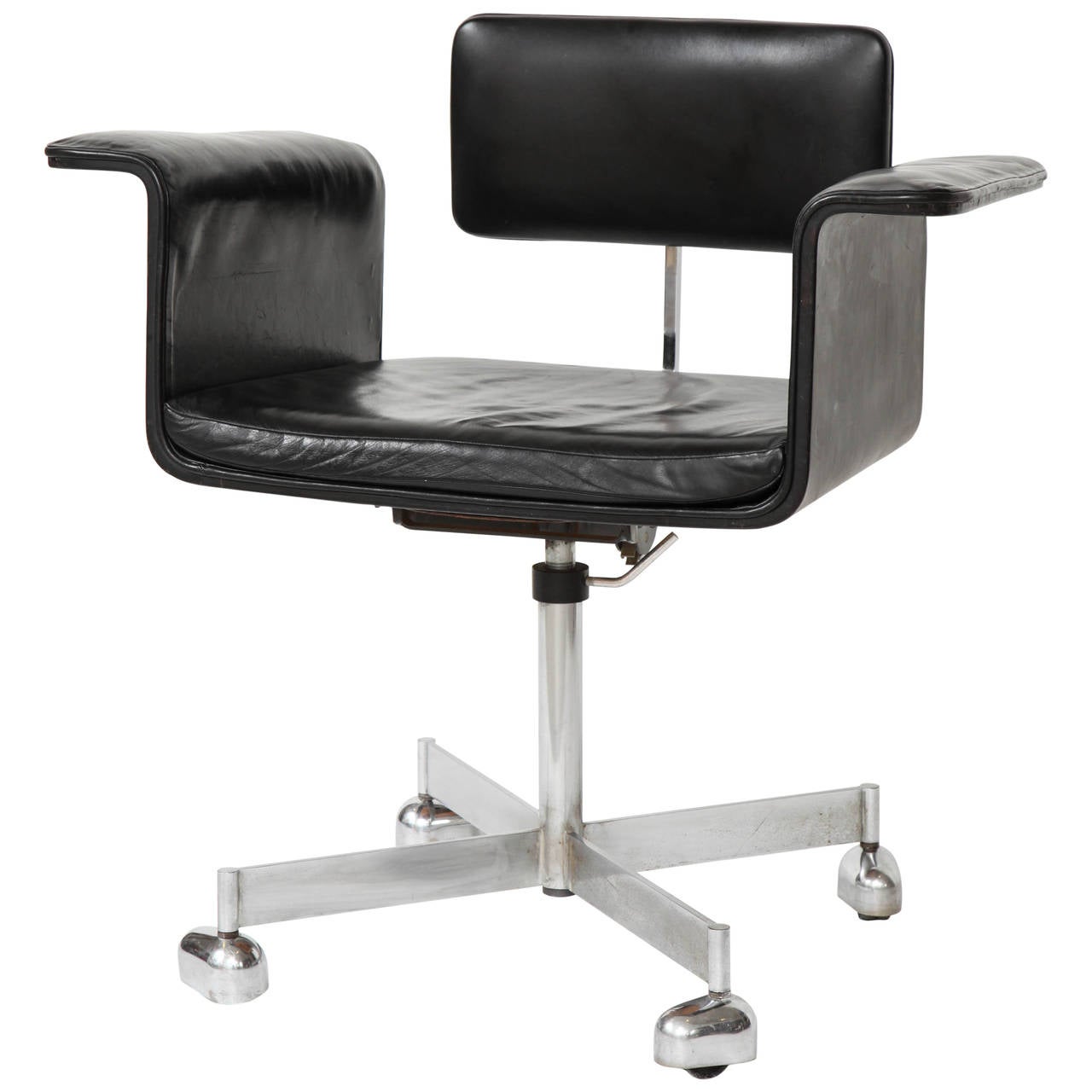 Danish Leather Chair by Jørgen Rasmussen for Kevi at 1stDibs