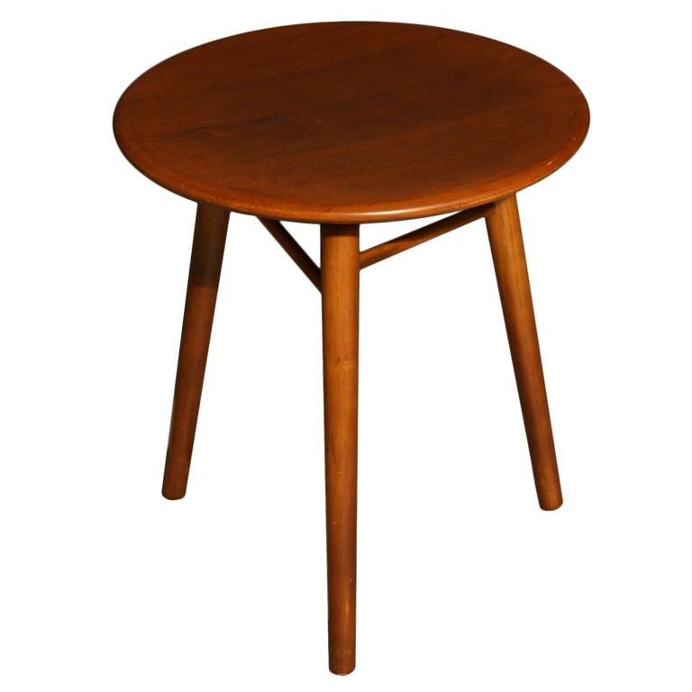 A Dunbar three legged round side table at 1stDibs