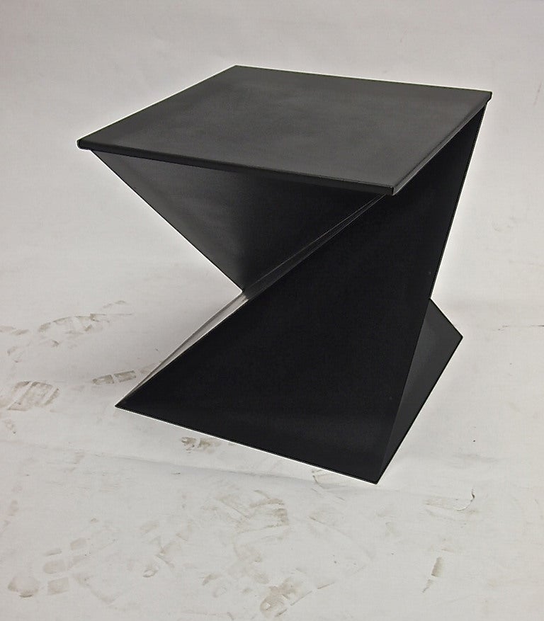 Pair of Side Tables in Enameled Sheet Metal, American, circa 1970 at ...