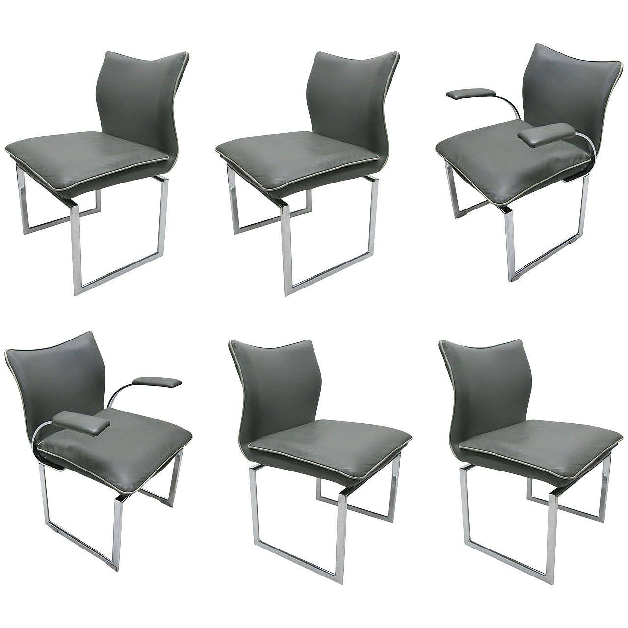 Set of Six Dining Chairs by Pieff and Co., circa 1970 at 1stDibs