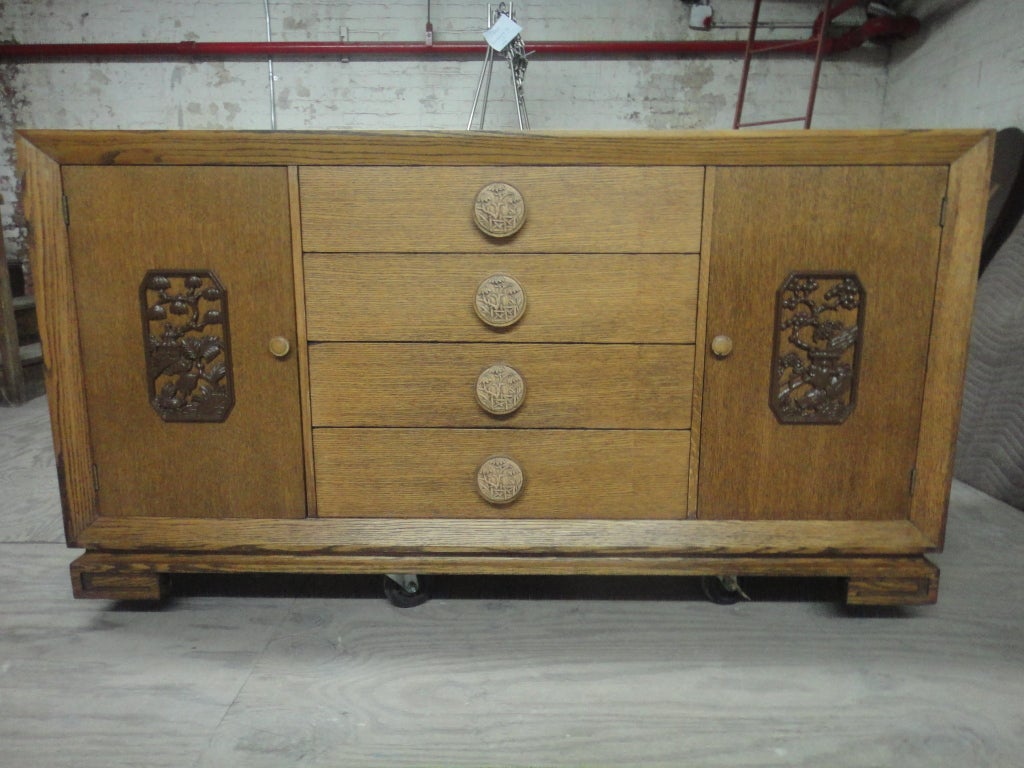 Buffet Cabinet with Oriental Motif style of James Mont circa 1940 at ...