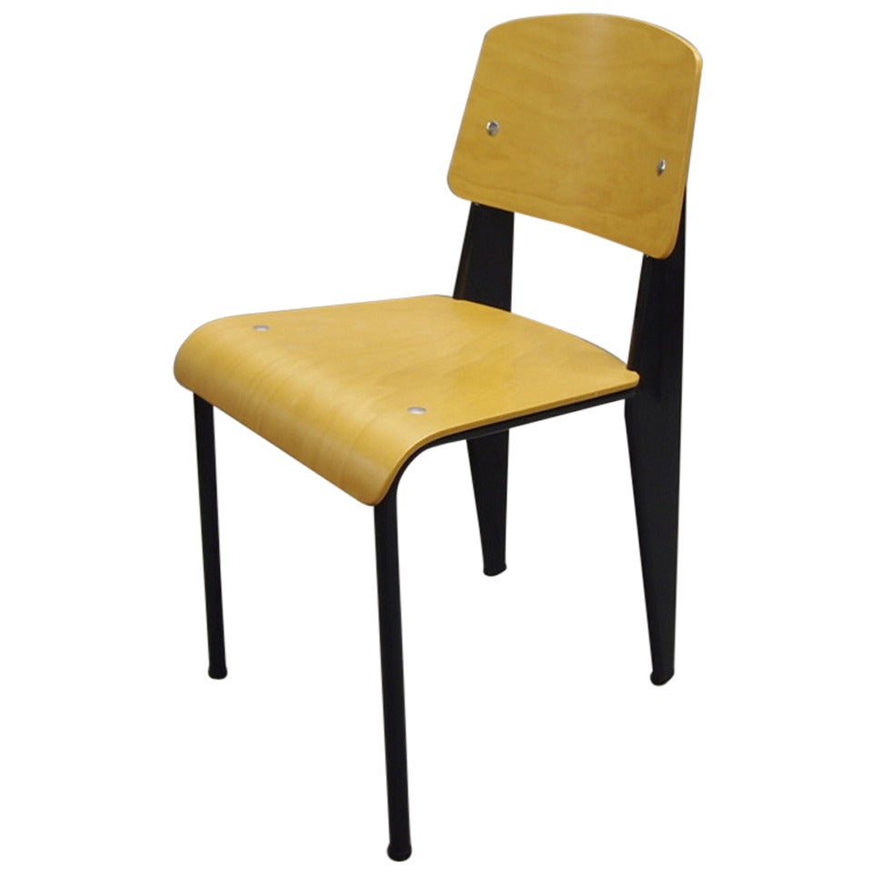 Single desk chair after Prouve by vitra done in 2002 at 1stDibs