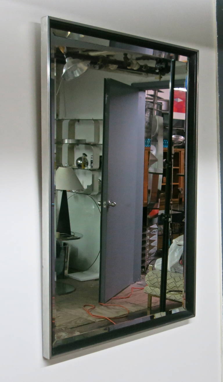 Beveled Mirror Labeled Turner Circa 1965 Made in USA at 1stDibs