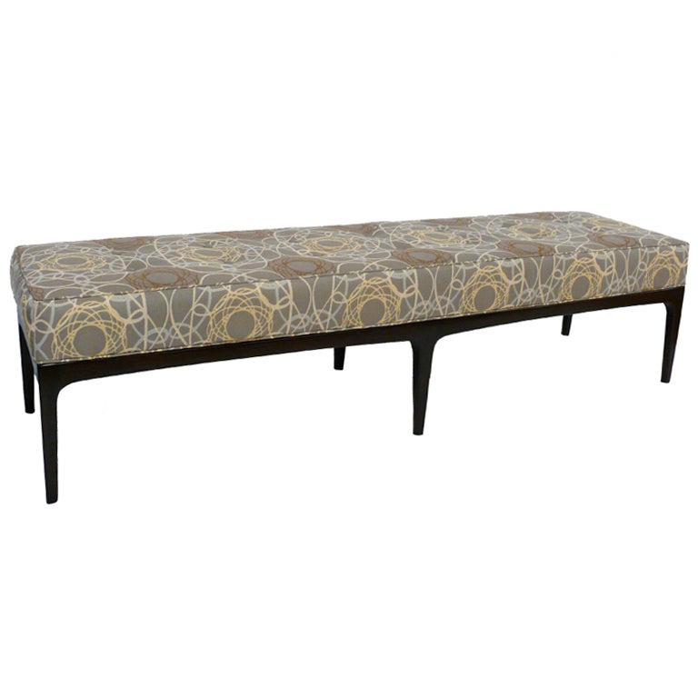 72" Mid Century Modern Upholstered Bench at 1stDibs