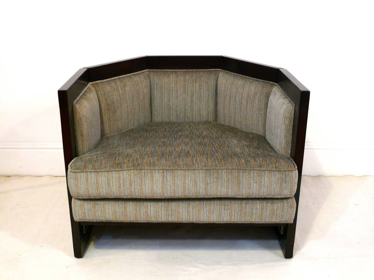 Pair of Hexagonal Barrel Chairs at 1stDibs