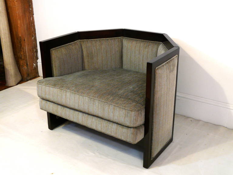 Pair of Hexagonal Barrel Chairs at 1stDibs