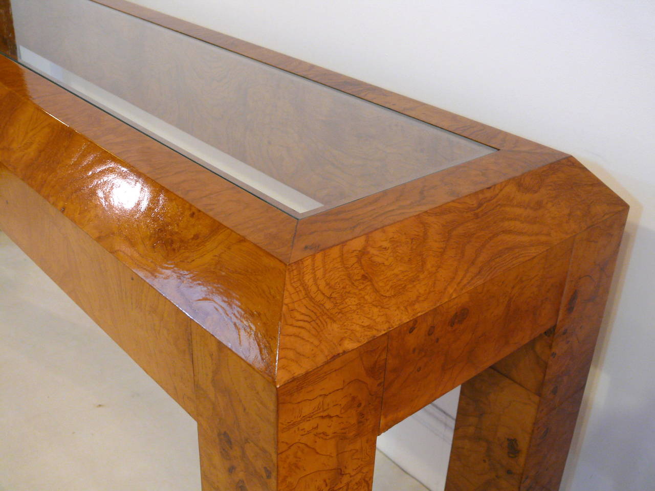 Olive Wood Console Table at 1stDibs