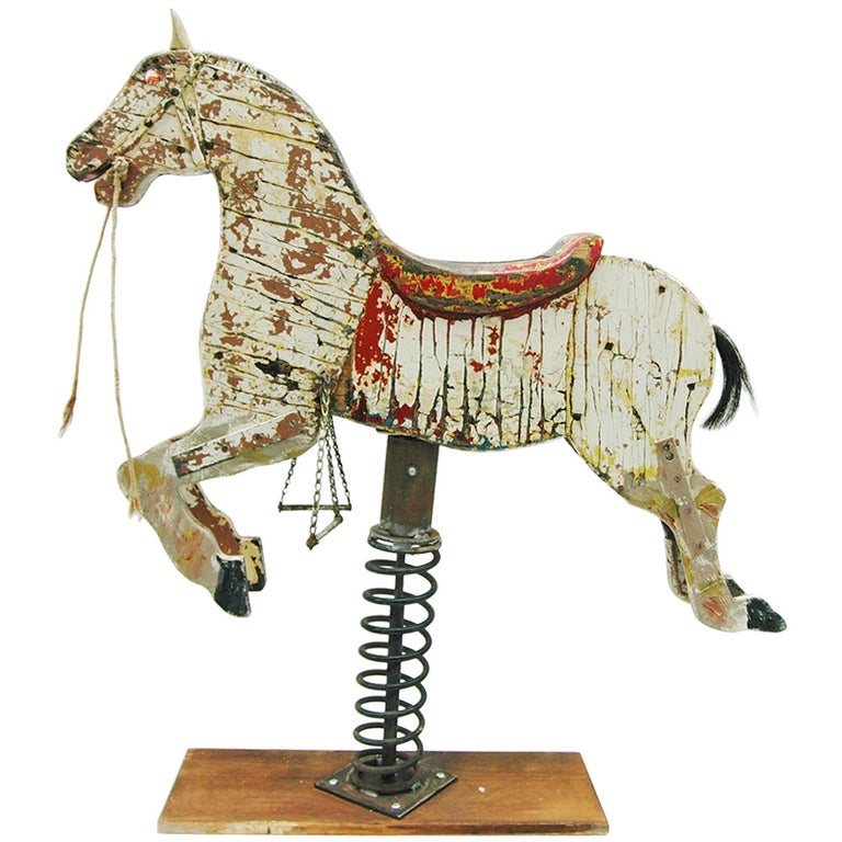 Impressive Antique Wooden Rocking Carousel Horse- SALE PRICE at 1stDibs